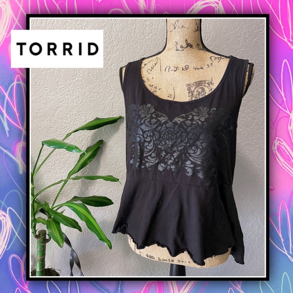 torrid | Tops | Torrid Asymmetrical Hem Peplum Crop Tank Tasympep4p ...